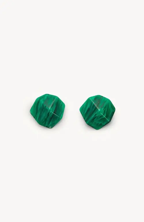 MACHETE Sculpture Stud Earrings - Malachite