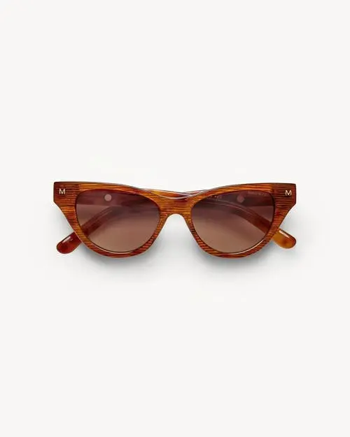 MACHETE Suzy Cat Eye Sunglasses - Dark Tortoise Stripe