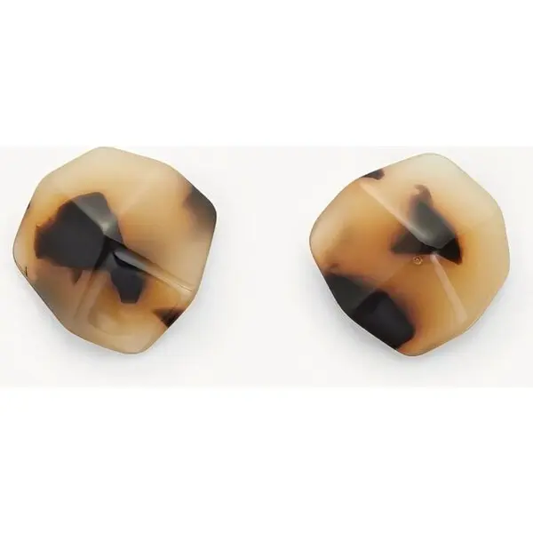 MACHETE Mini Sculpture Stud Earrings - Blonde Tortoise