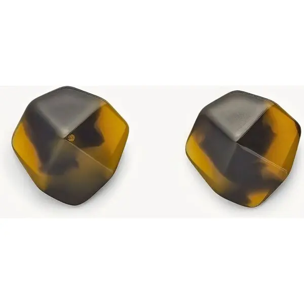 MACHETE Mini Sculpture Stud Earrings - Classic Tortoise