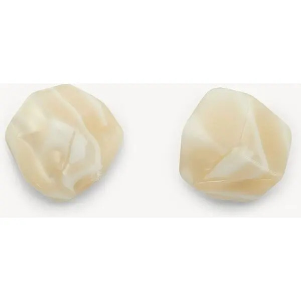 MACHETE Mini Sculpture Stud Earrings - Ivory