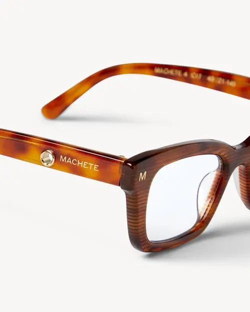 MACHETE Ruby Optical Blue Light Eyeglasses - Dark Tortoise Stripe