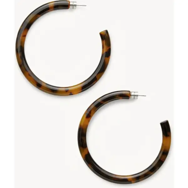 MACHETE Mahcete Bold Hoop Earrings - Classic Tortoise