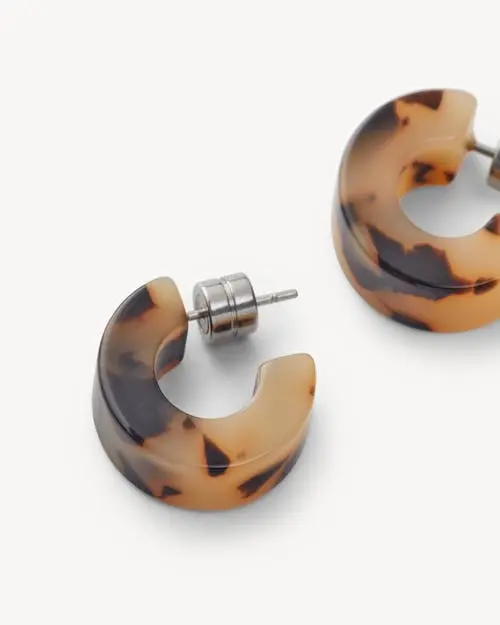 MACHETE Muse Hoop Earrings - Blonde Tortoise