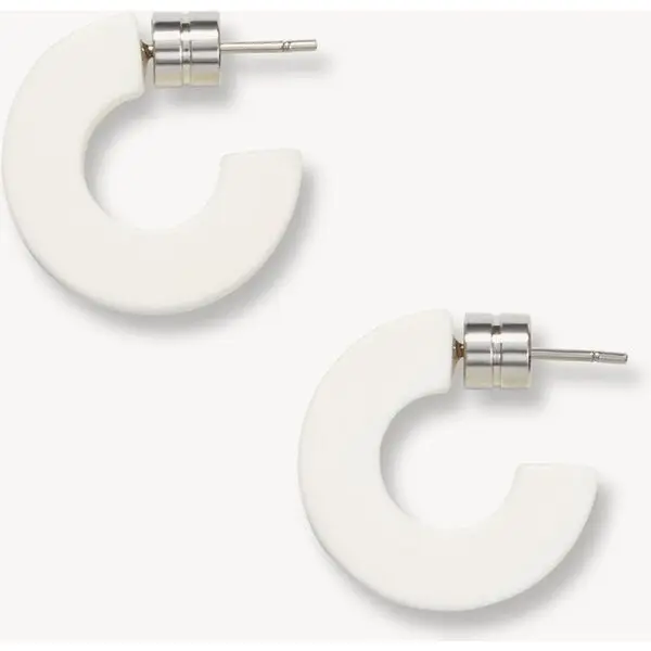 MACHETE Muse Hoop Earrings - White Matte