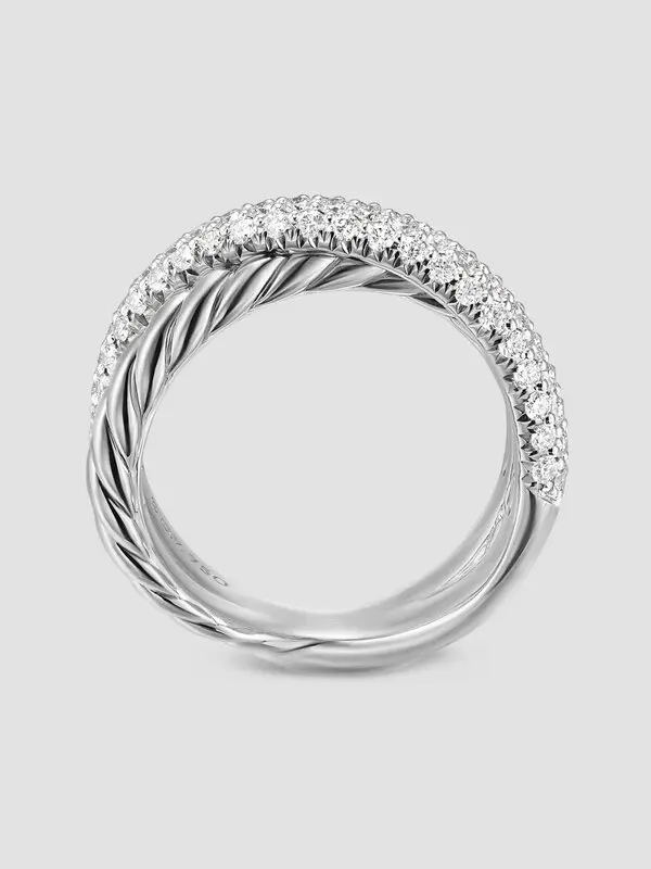 David Yurman Crossover Two Row Ring In Sterling Silver