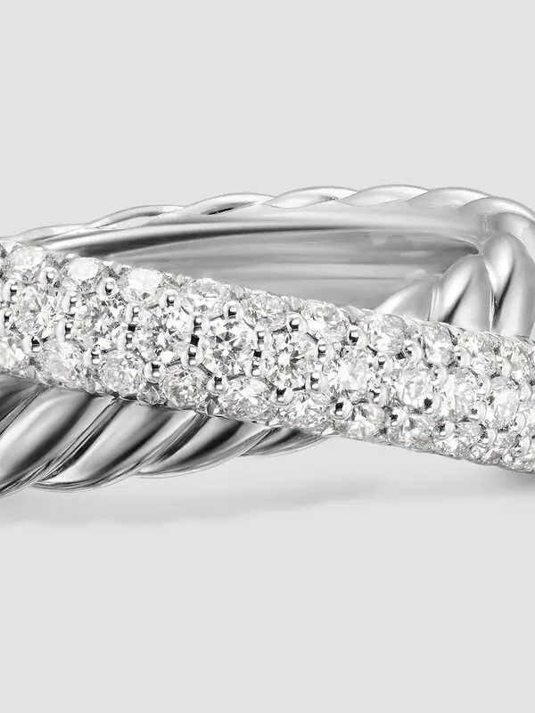 David Yurman Crossover Two Row Ring In Sterling Silver