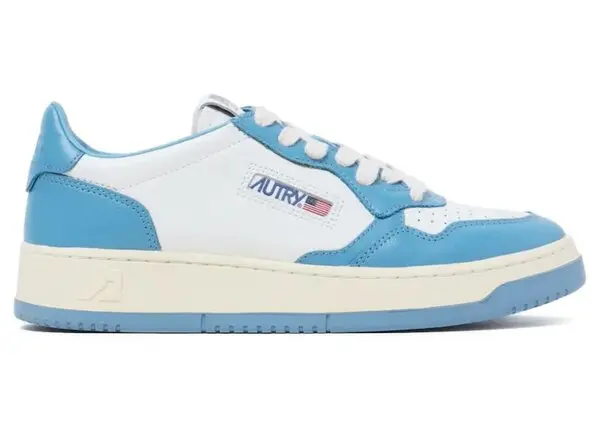 AUTRY Medalist Leather Low Top Sneakers - White/niagara