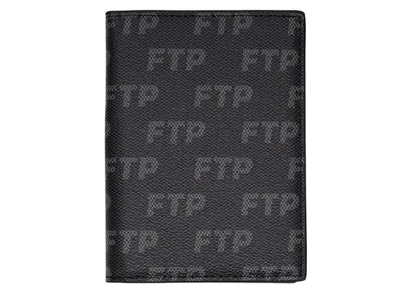 FTP Logo Repete Passport Holder - Black