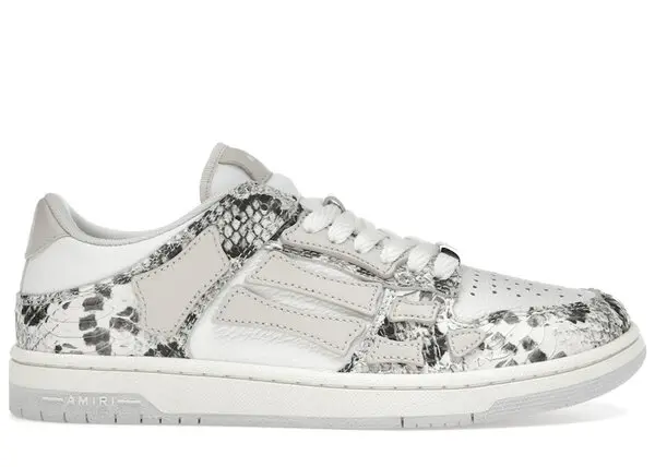 Amiri Skel Top Low Snake Sneakers - Alabaster