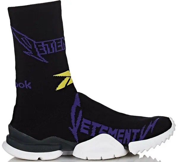 REEBOK X Vetements Sock Runner - Black/yellowone-colorpurple