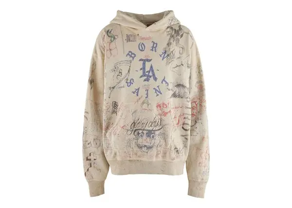 SAINT MICHAEL X Born & Raised Hooded Sweatshirt