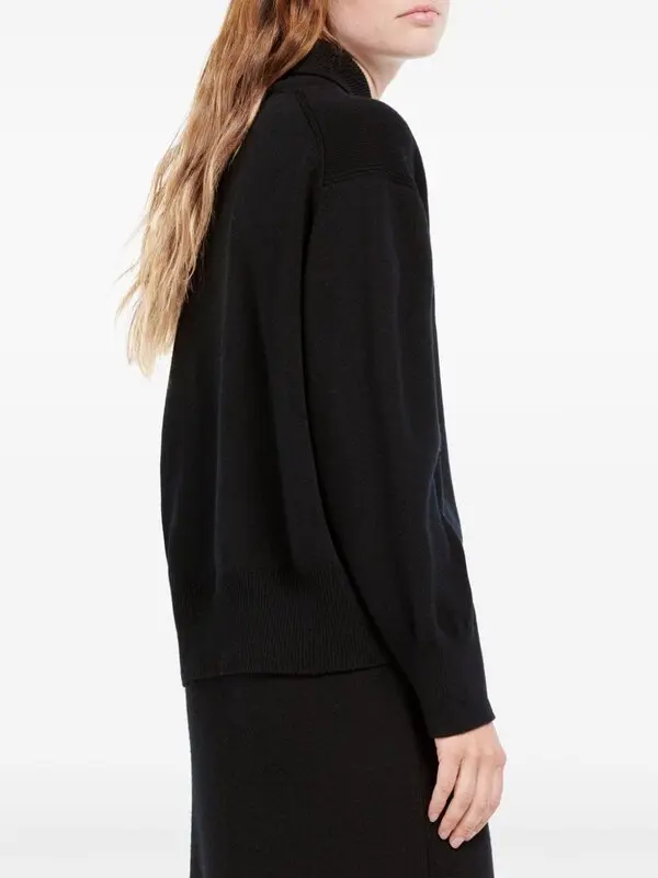 BARRIE Cashmere Polo Sweater - Black