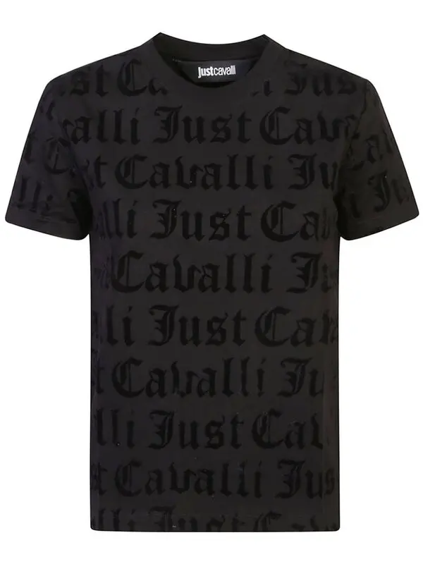 Just Cavalli Flocked Logo T-shirt