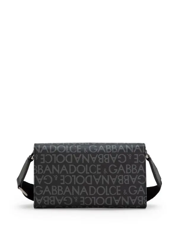 Dolce & Gabbana Jacquard Cross Body Bag - Black