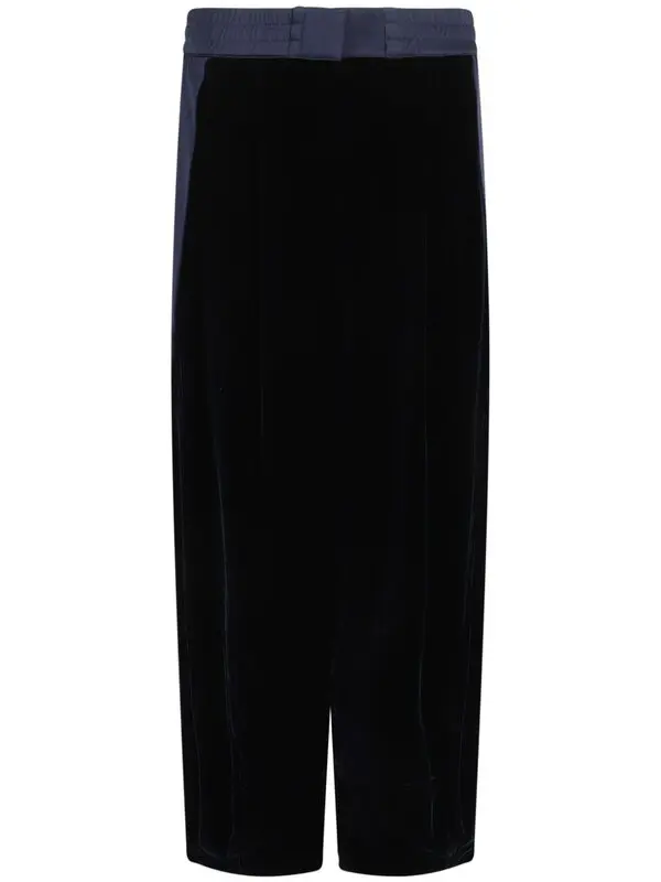 Giorgio Armani Velvet Trousers - Blue