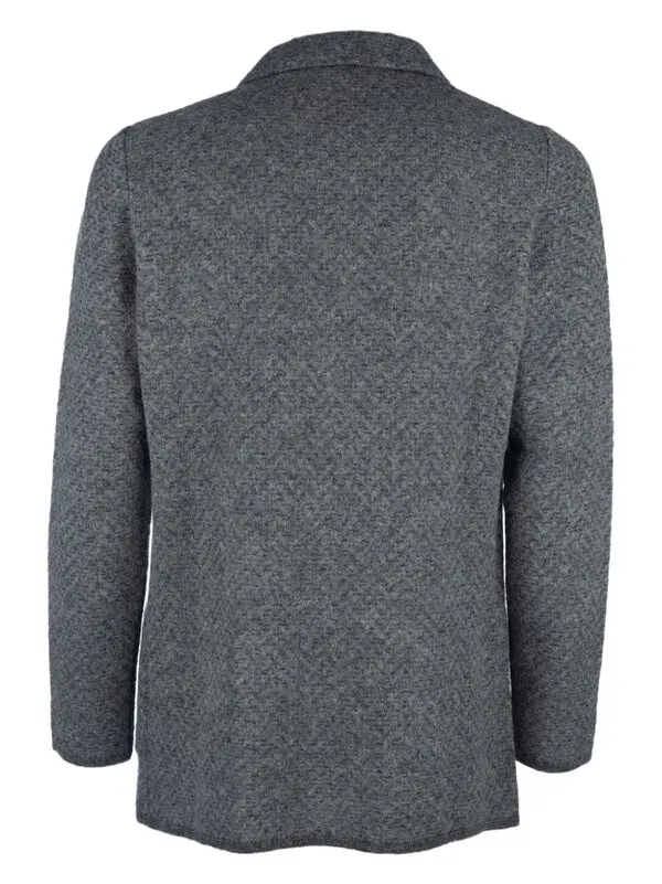 LARDINI Mélange-effect Knitted Blazer