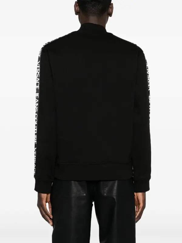 Versace Logo-trim Zip-up Sweatshirt