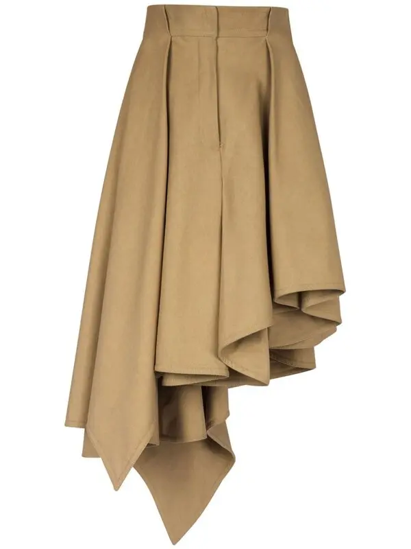 Balmain Asymmetric Pleated Skirt