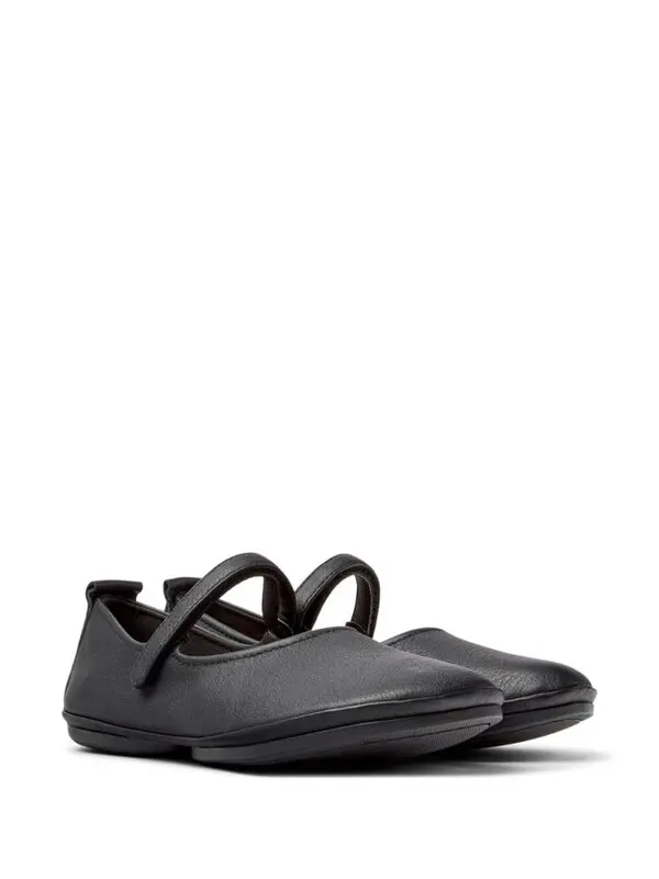 Camper Right Nina Leather Ballet Flats - Black