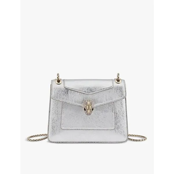 BVLGARI Serpenti Forever Small Shoulder Bag - Silver