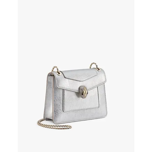 BVLGARI Serpenti Forever Small Shoulder Bag - Silver