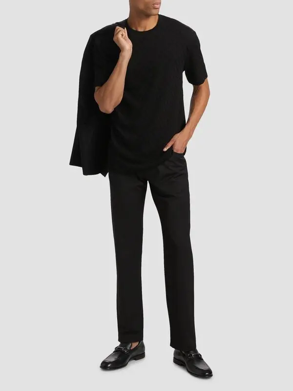 Giorgio Armani Textured Solid T-shirt