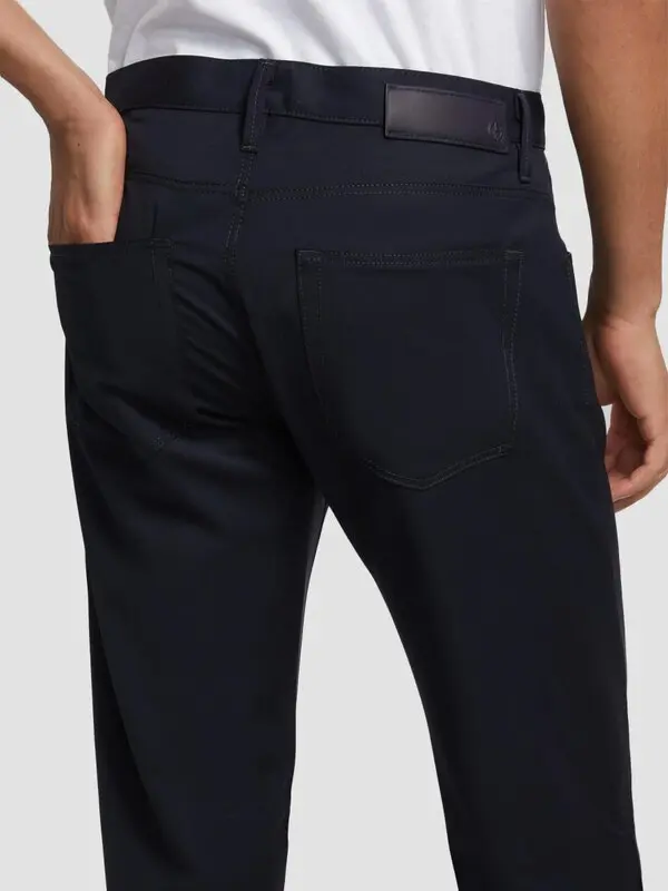 Giorgio Armani Wool 5-pocket Pants - Navy