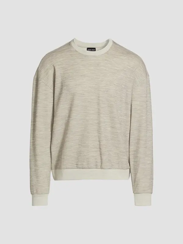 Giorgio Armani Wool Jersey Crewneck Sweater