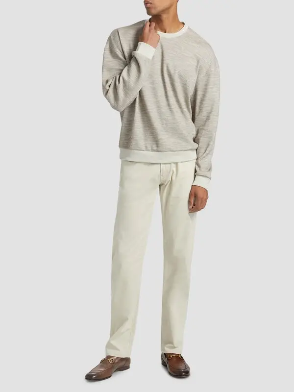 Giorgio Armani Wool Jersey Crewneck Sweater