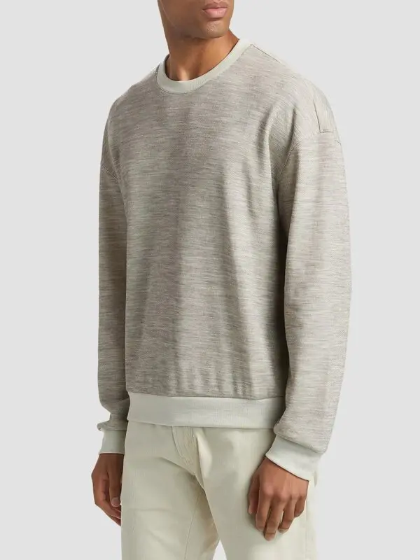 Giorgio Armani Wool Jersey Crewneck Sweater
