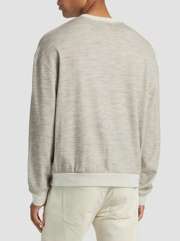 Giorgio Armani Wool Jersey Crewneck Sweater