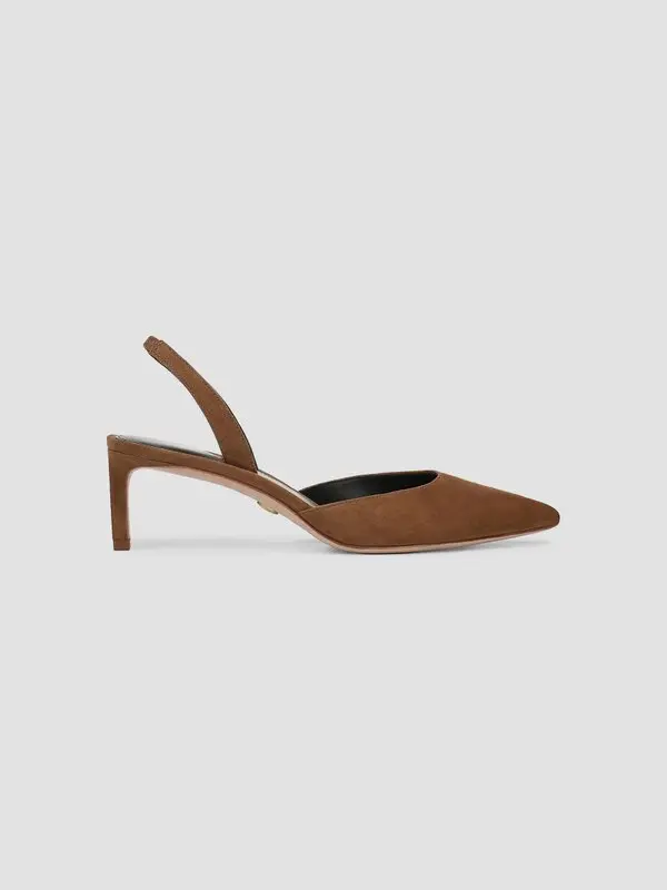 Veronica Beard Caroline 50mm Suede Slingback Pumps