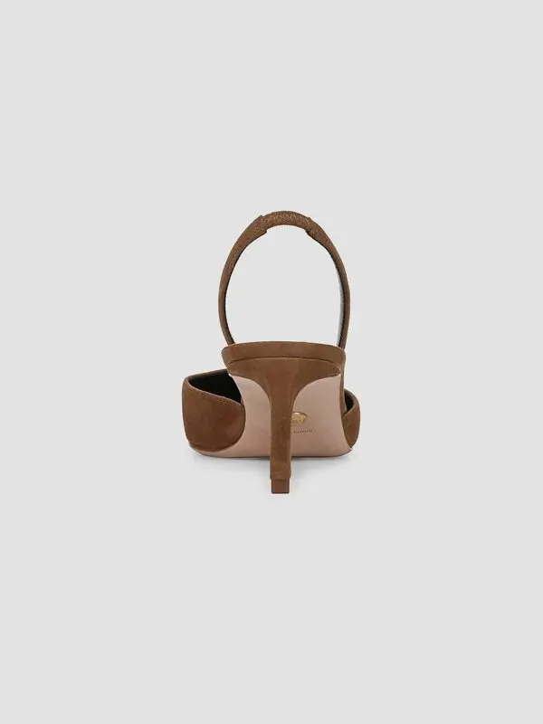 Veronica Beard Caroline 50mm Suede Slingback Pumps
