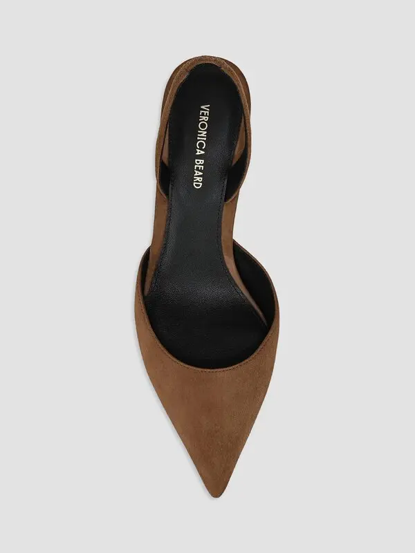 Veronica Beard Caroline 50mm Suede Slingback Pumps