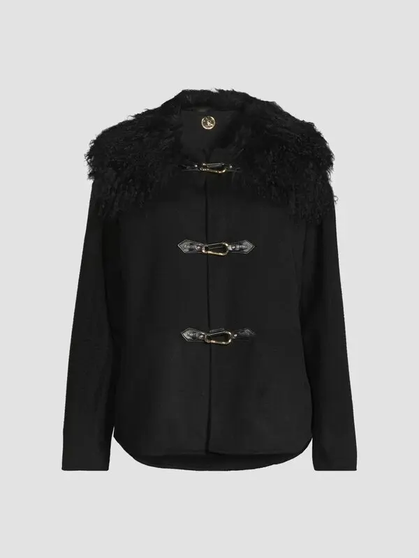 Kobi Halperin Esme Double-face Wool Short Coat - Black