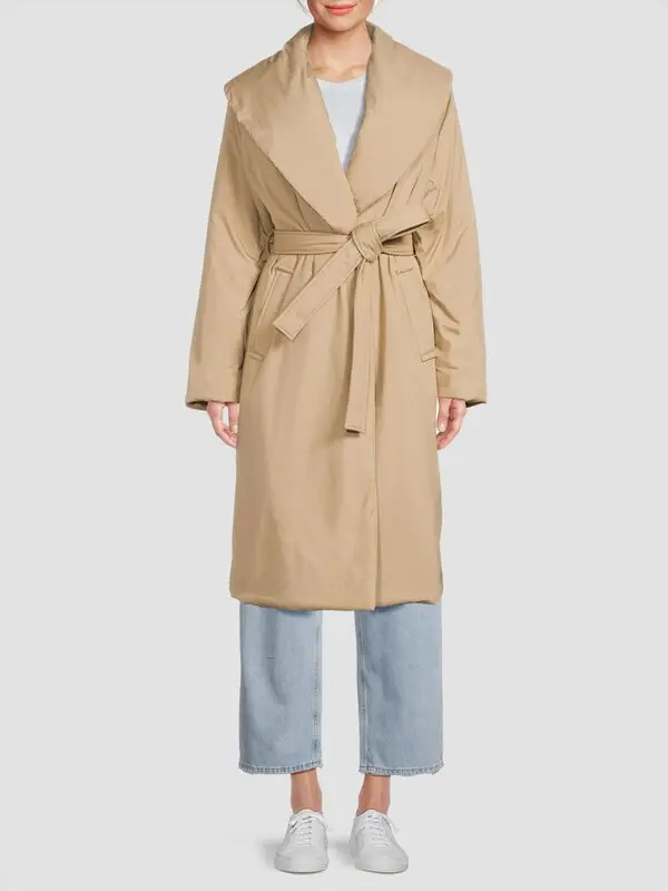 Kobi Halperin Mia Faux Down Tie-waist Coat