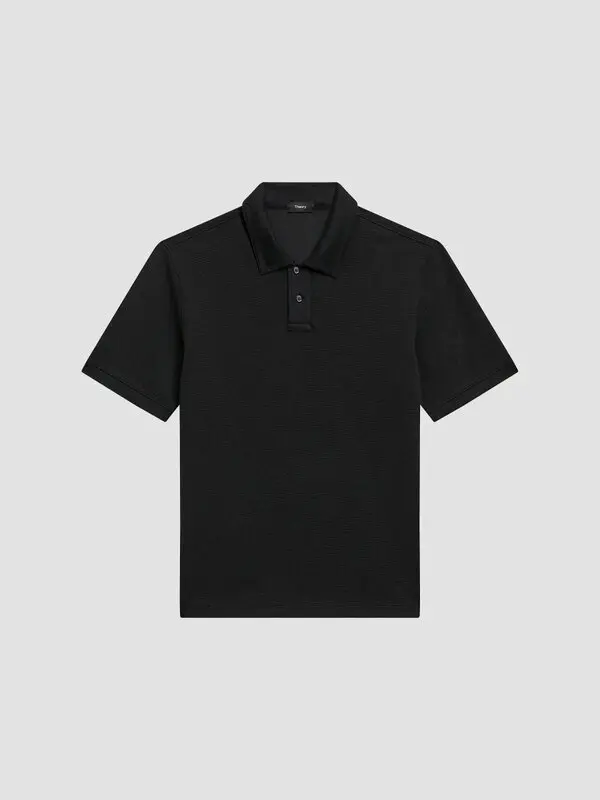 Theory Delroy Cotton-blend Polo Shirt - Black