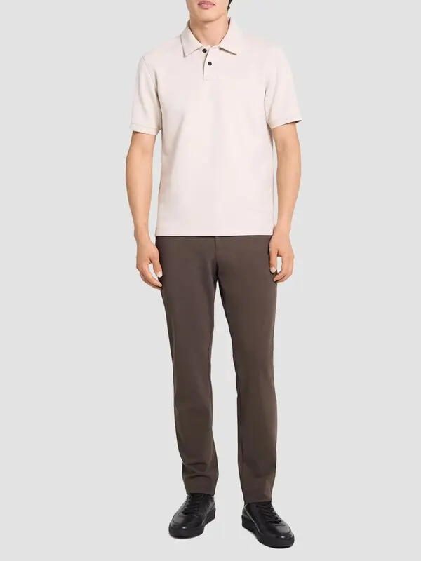 Theory Delroy Cotton-blend Polo Shirt - Black