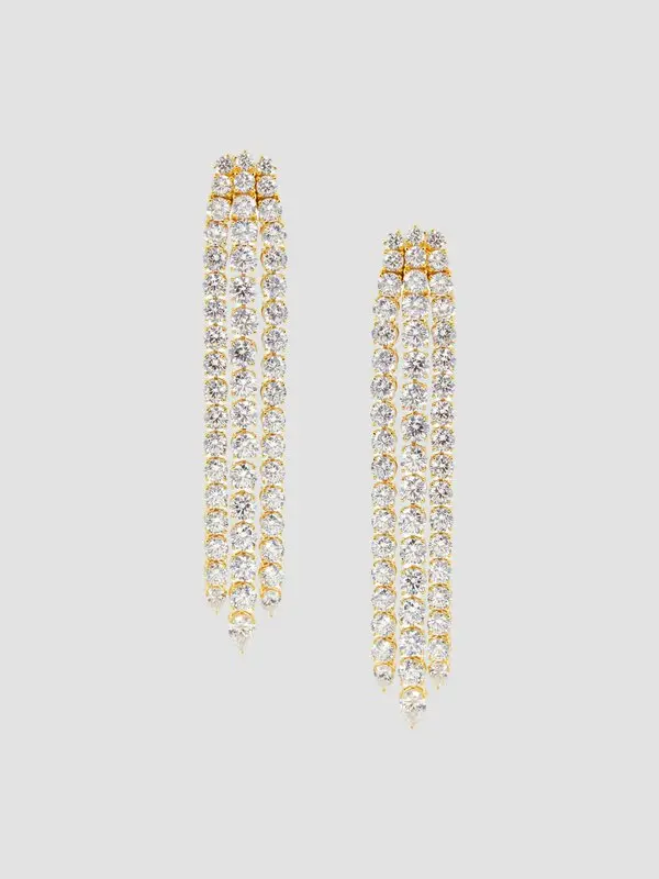 Adriana Orsini Perfect Cubic Zirconia Tennis Waterfall Earrings - Gold