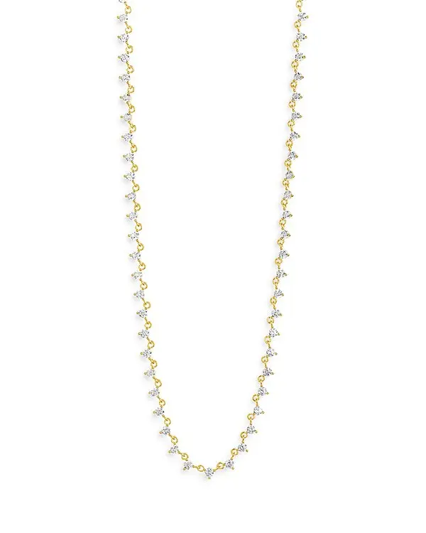 Sterling Forever Brigid Cubic Zirconia Tennis Necklace - Gold