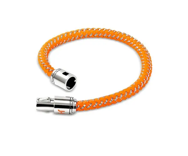 John Hardy Sterling Rubber, And Enamel Woven Bracelet - Silver