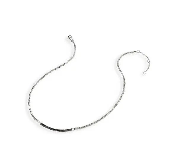 John Hardy Sterling Silver Sapphire Bar Necklace - Black/silver