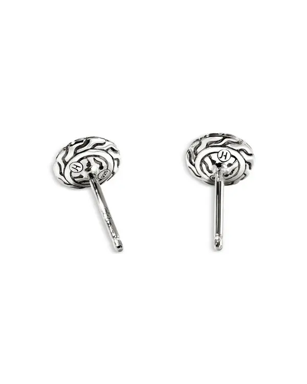 John Hardy Sterling Jh Essentials Diamond Stud Earrings - Silver