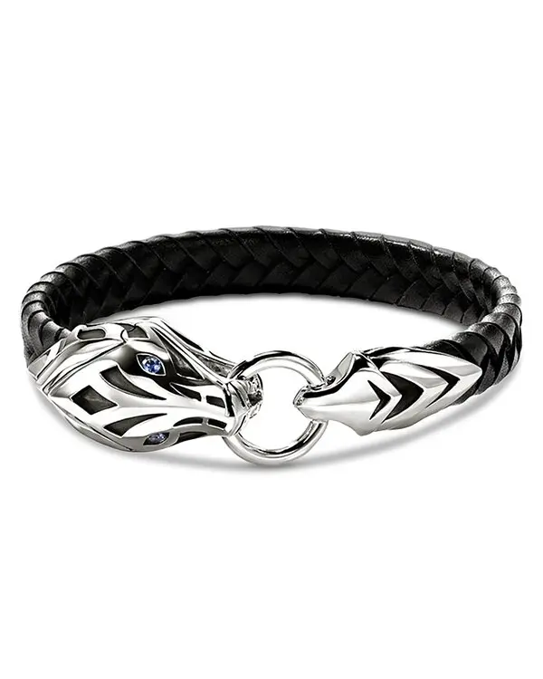 John Hardy Sterling Silver Naga Bracelet - Black/silver
