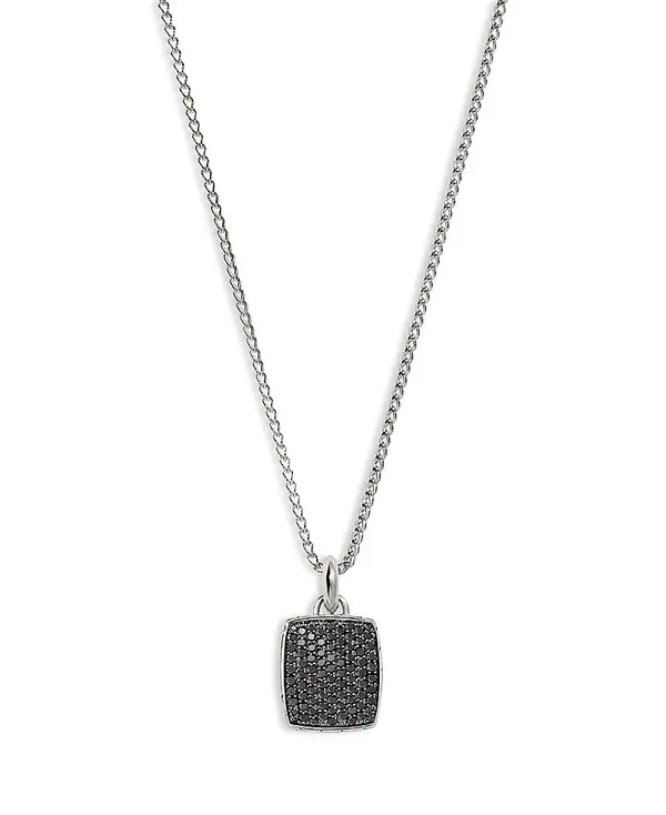John Hardy Sterling Silver Black Sapphire Pendant Necklace - Black/silver
