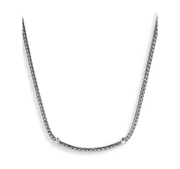 John Hardy Sterling Silver Sapphire Bar Necklace - Blue/silver