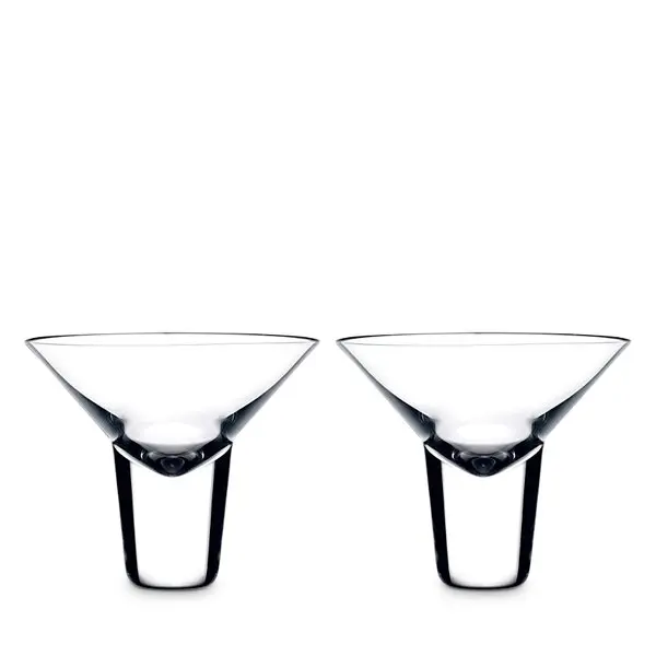 NUDE GLASS Gravity Martini Cocktail Glass, Set Of 2 - Clear