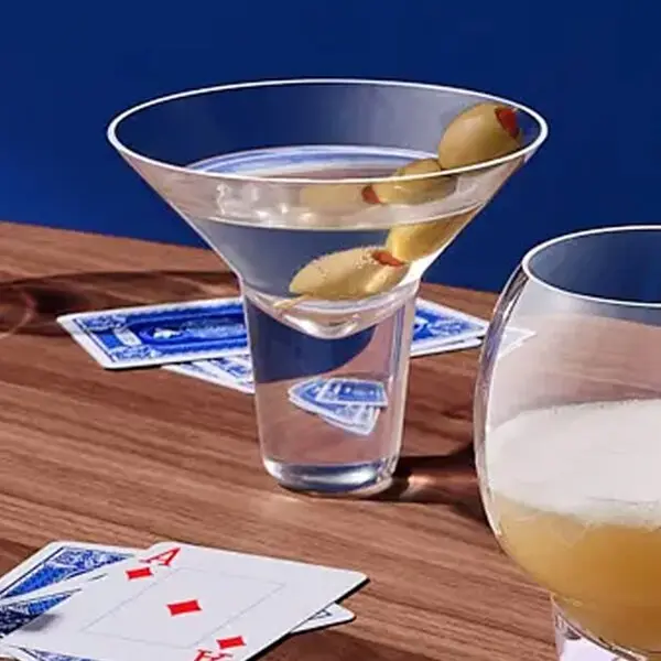 NUDE GLASS Gravity Martini Cocktail Glass, Set Of 2