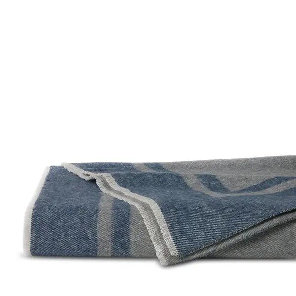 SFERRA Viletta Cotton, Wool & Cashmere Blend Throw - Navy/lunar